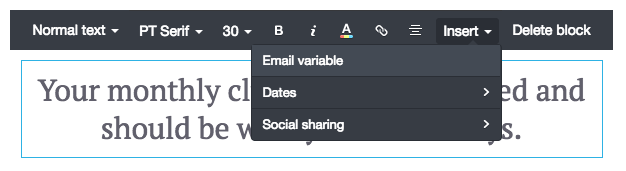 Smart transactional email variables