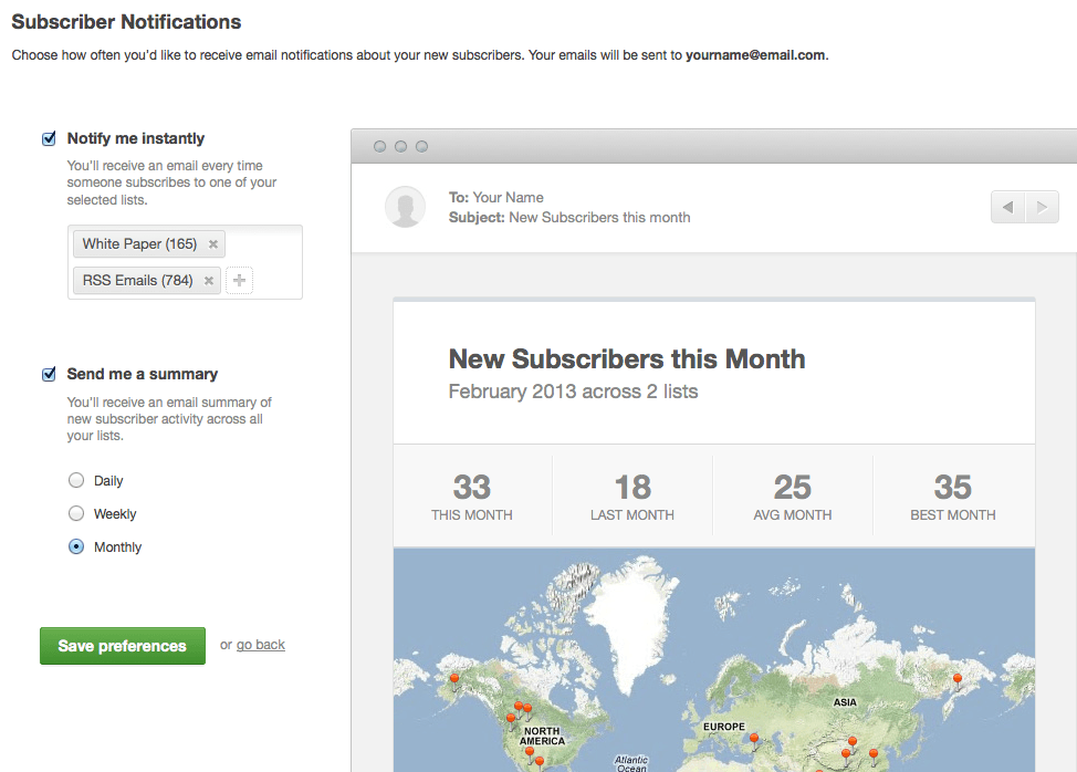Email sent to your account