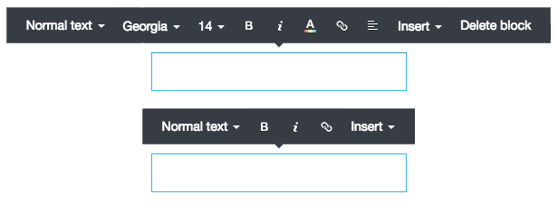 Email builder template section locking